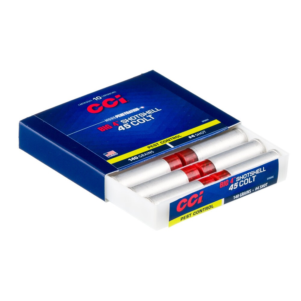 CCI Big 4 Shotshell .45 Colt Ammo 10 Rounds #4 Shot [FC-604544618136]