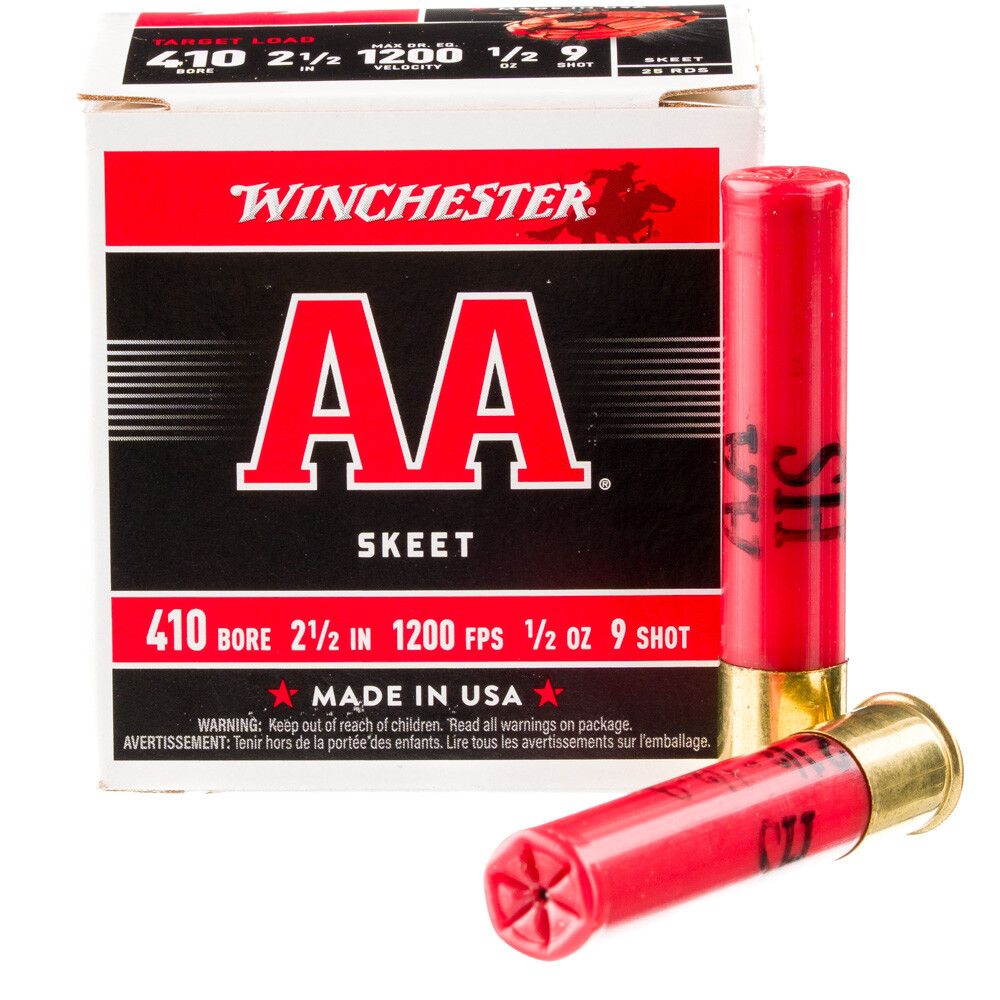 Winchester AA Target .410 2-1/2" #9 1/2oz 25rds [FC-20892004474]