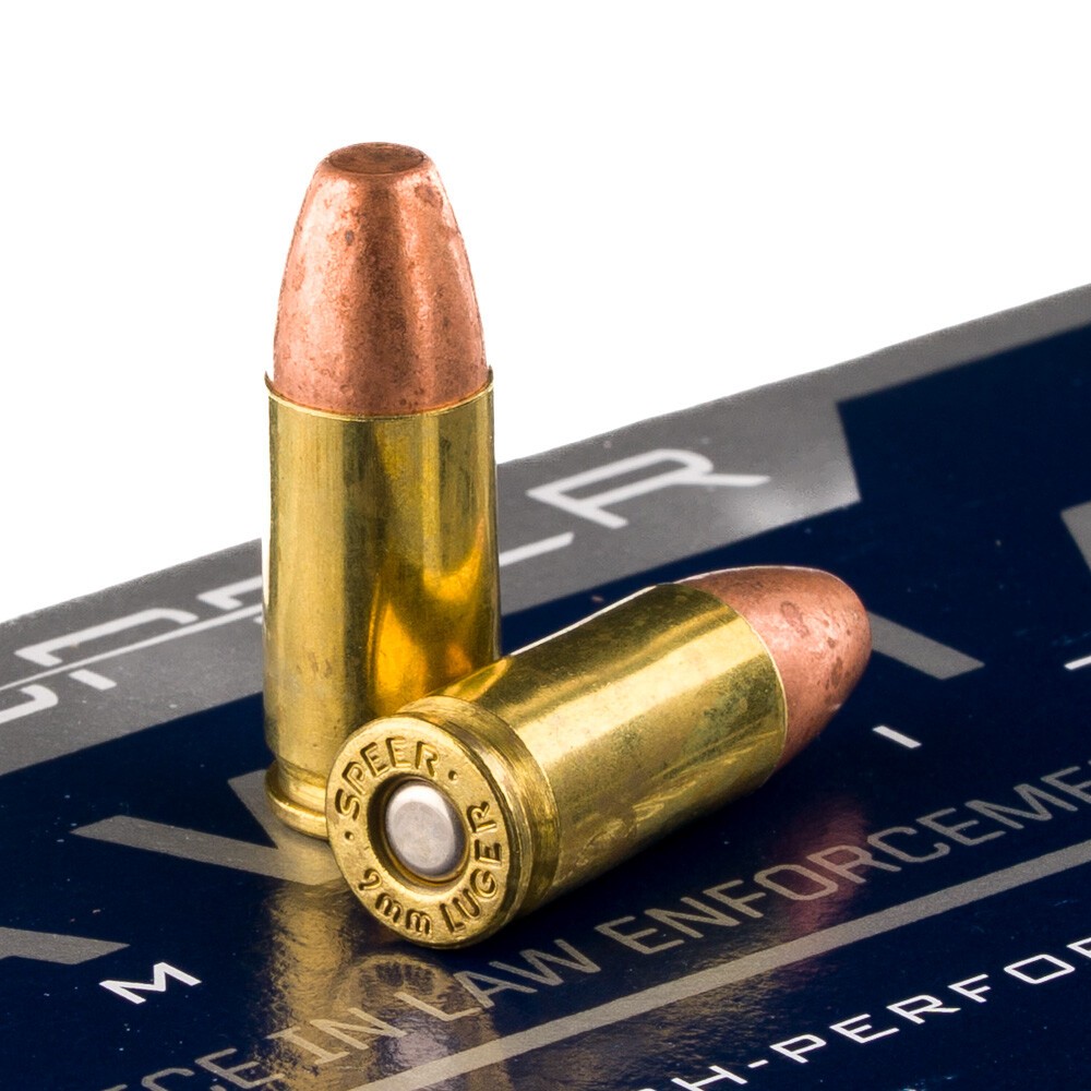 Speer Lawman 9mm Ammunition 147 Grain TMJ Clean Fire 985fps FC speer-lawman-9mm-ammunition-147-grain-tmj-clean-fire-985fps-fc