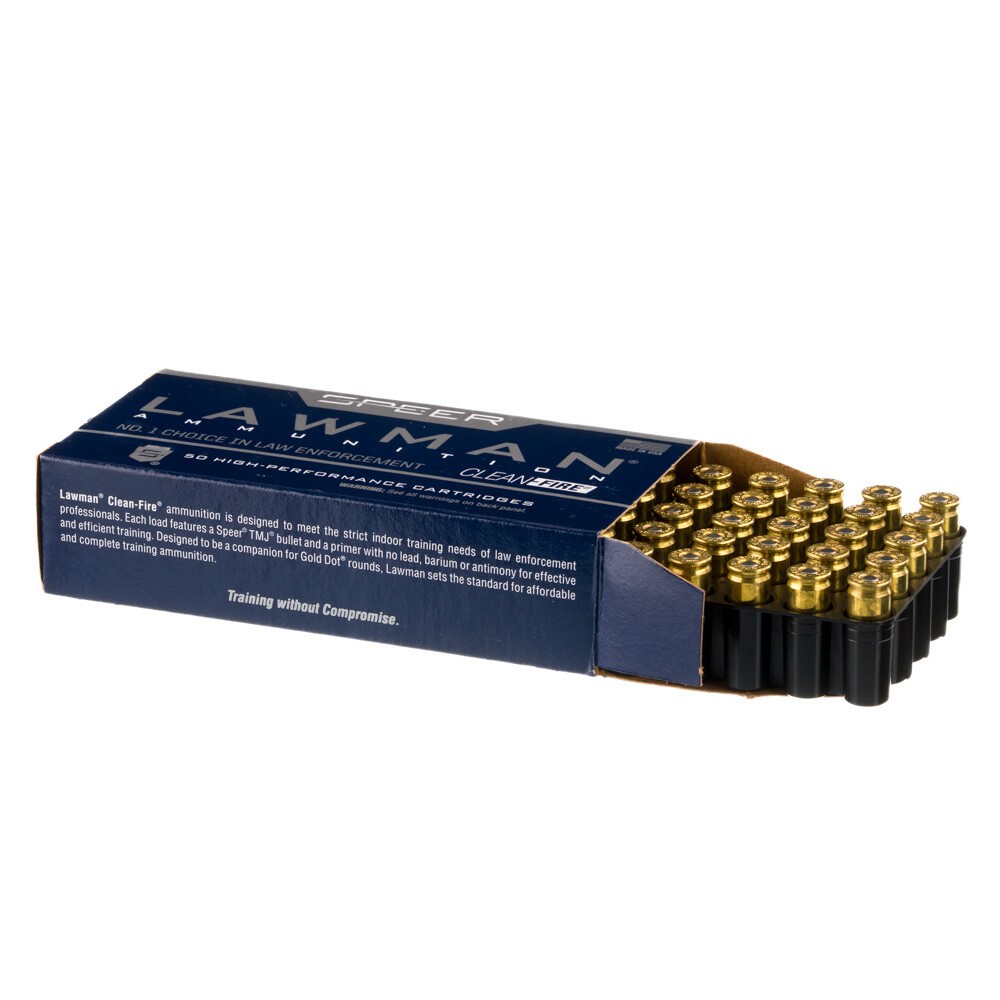 Speer Lawman 9mm Ammunition 147 Grain TMJ Clean Fire 985fps FC speer-lawman-9mm-ammunition-147-grain-tmj-clean-fire-985fps-fc