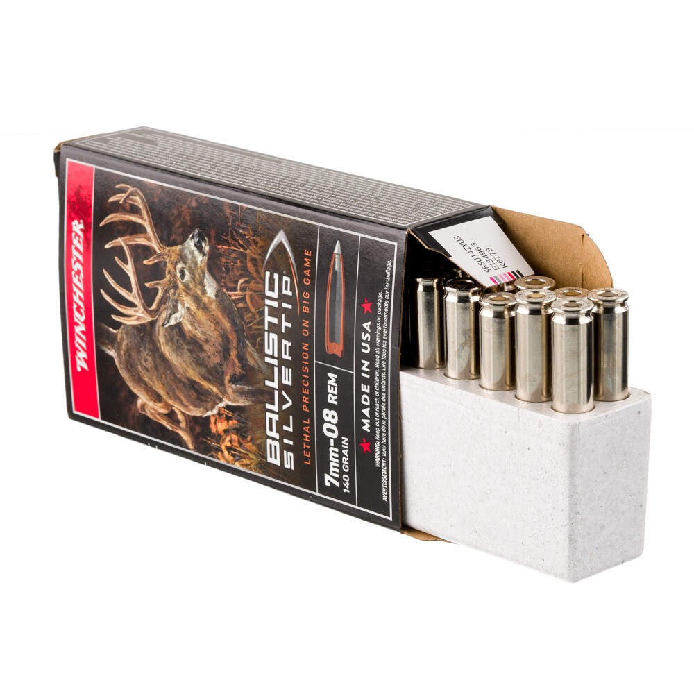 Winchester Silvertip 7mm-08 Remington Ammunition 20 Rounds BST 140 ...