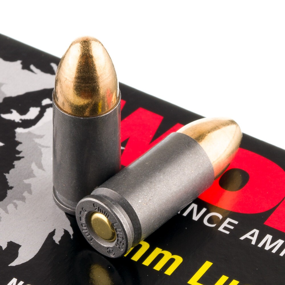 Wolf 9mm Luger Ammunition 1000 Rounds FMJ 115 Grain [FC-645611300998]