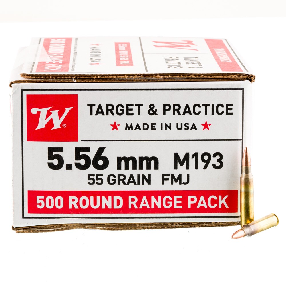 Winchester USA 5.56 NATO 55gr FMJ Ammo 1000 Rounds [FC-00020892228337]