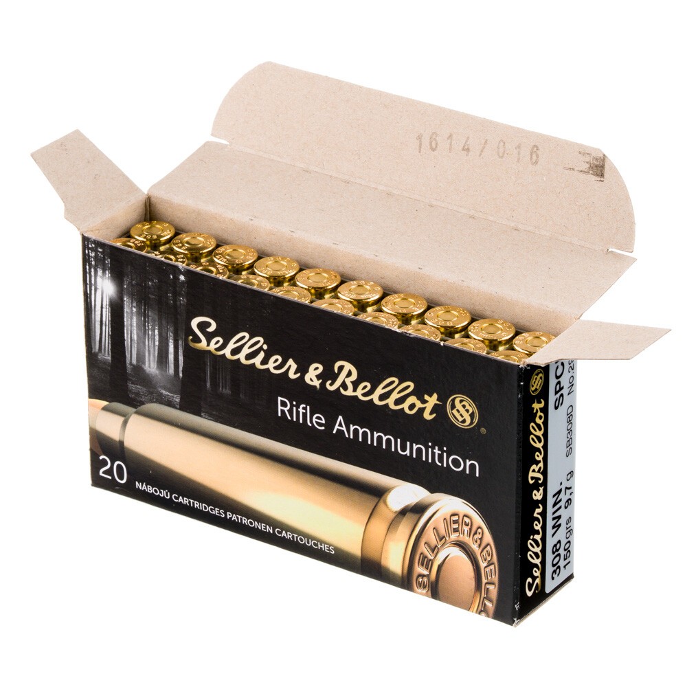 Sellier & Bellot .308 Win Ammo 150gr SPCE 20rds [FC-754908512225]