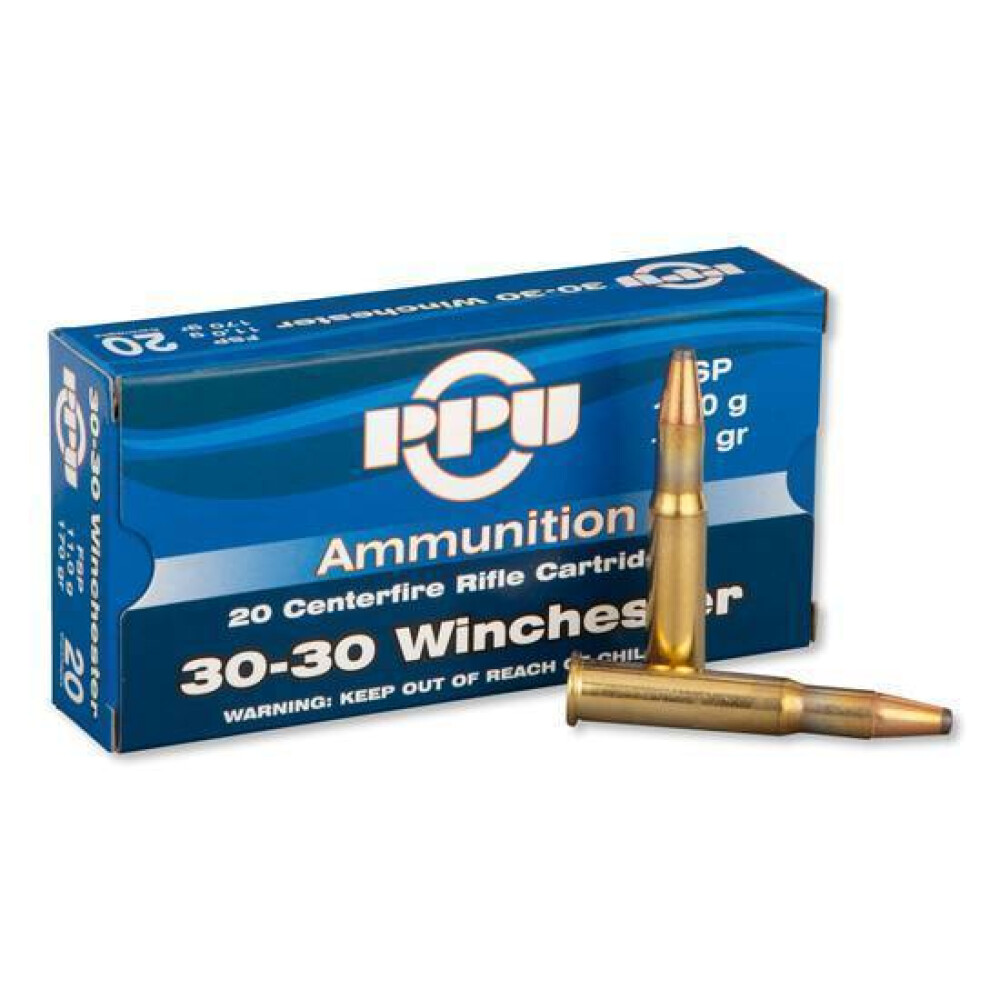 PPU .30-30 Win 170gr Flat Soft Point Ammo 20 Rounds [FC-8605003800422]