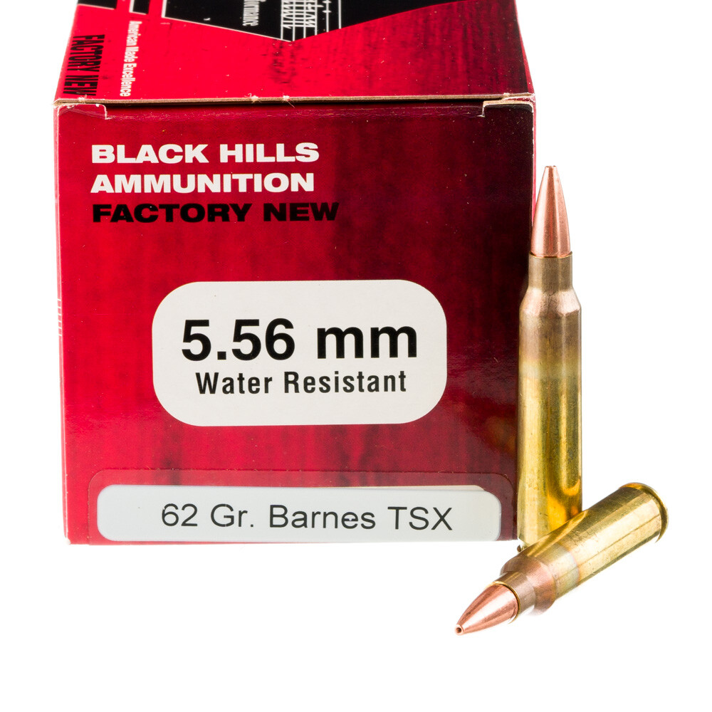 Black Hills 5.56 NATO Ammunition 50 Rounds TSX 62 Grains [FC-612710129621]