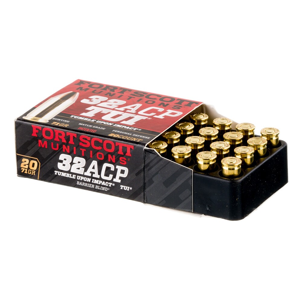 Fort Scott .32 ACP 71gr TUI Ammo 20-Round Box [FC-758381722225]