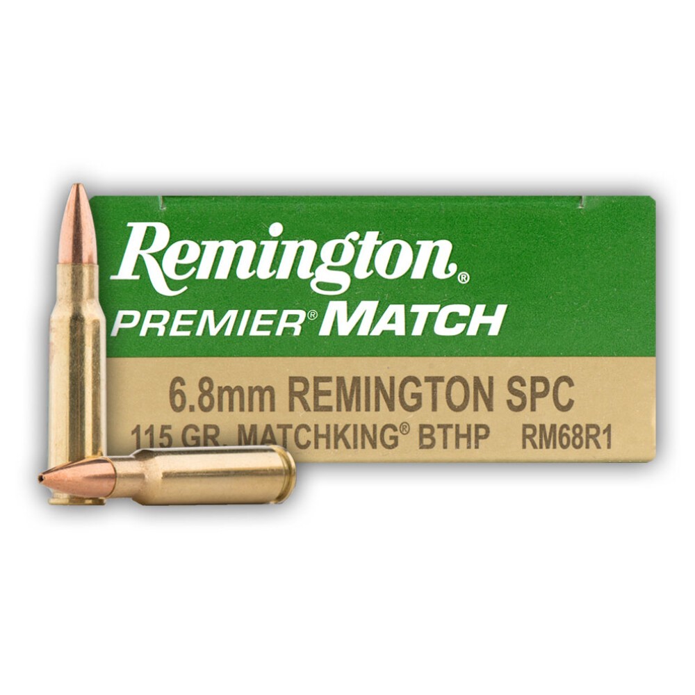 Remington Premier Match 6.8 SPC 115gr SMK Ammo 2625 FPS [47700382302]