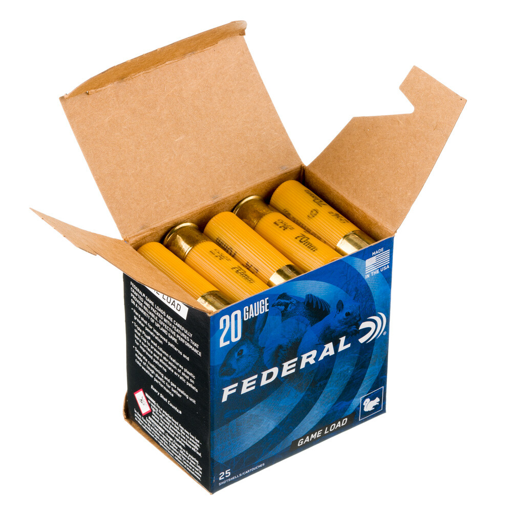 Federal 20 Gauge Shotshell 250 Rounds 2-3/4" #6 Shot 7/8 Ounce [FC ...