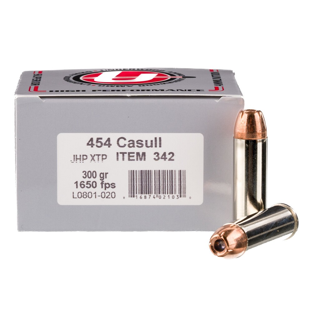 Underwood Ammo .454 Casull Ammo 20 Rds XTP JHP 300 Gr [816874021030]