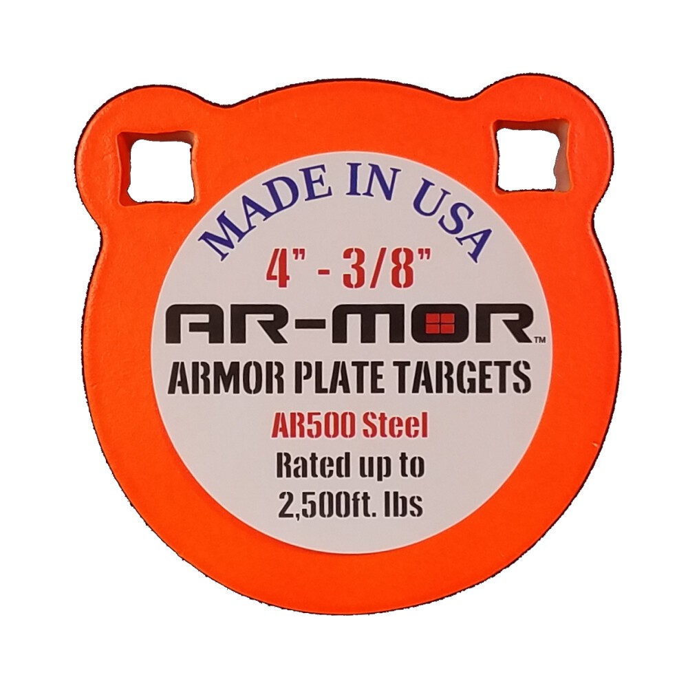 AR-MOR AR500 4" Gong Target - 3/8" Thick, Pre-Painted [766567477623]