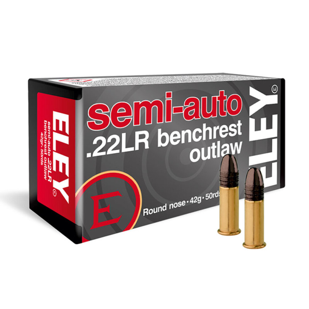 Eley Semi-Auto .22 LR Benchrest Outlaw Ammo - 42gr - 50 Rds