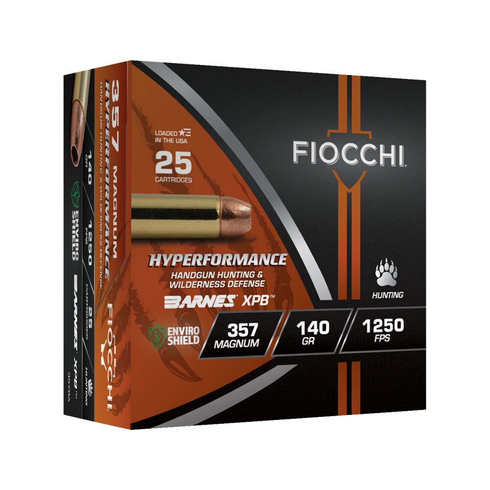Fiocchi Hyperformance Hunt .357 Magnum Ammunition 25 Rounds XPB Copper ...
