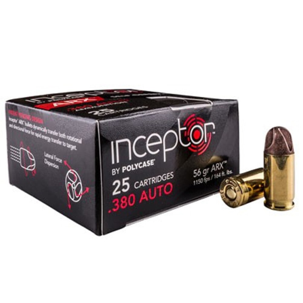 Polycase Inceptor .380 ACP 56gr ARX Cu/P 25 Rounds [FC-810678030557]