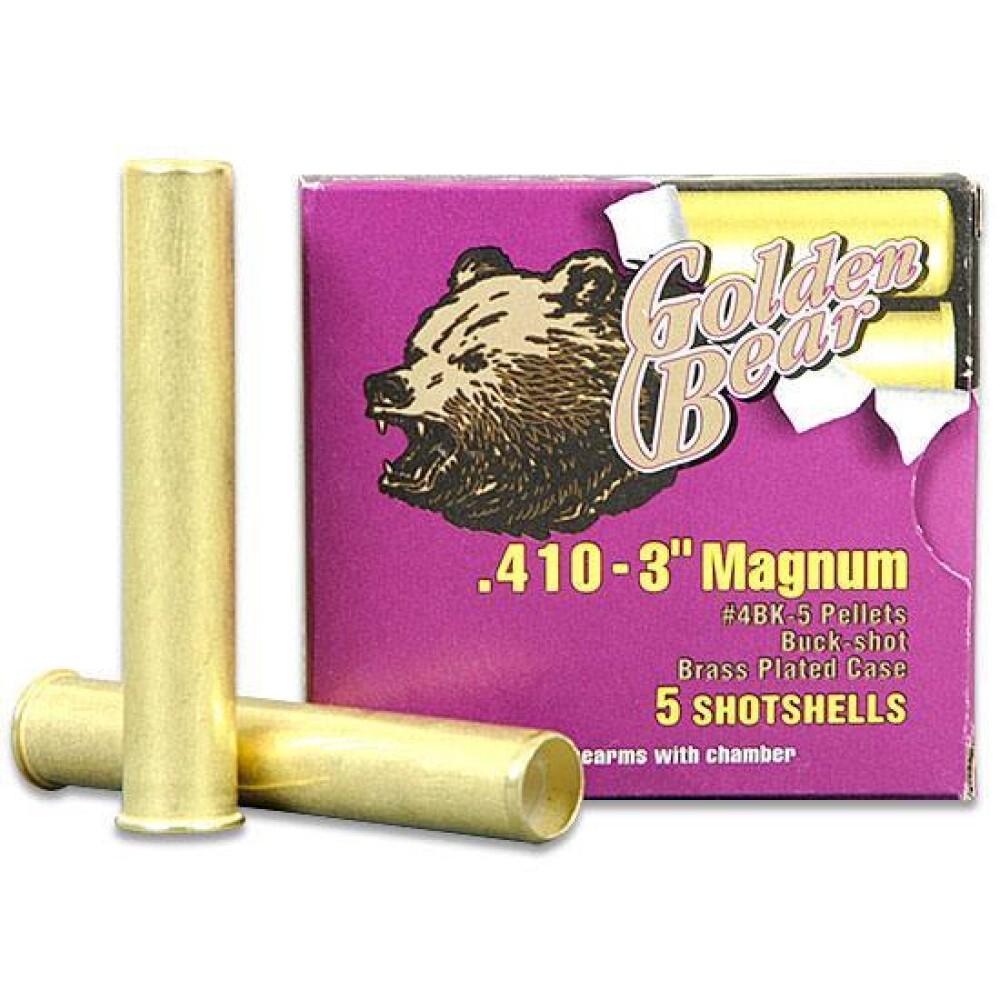 Golden Bear Shotshell Ammunition .410 Bore, 3", #4 Buck Shot, 5/8 Ounce ...