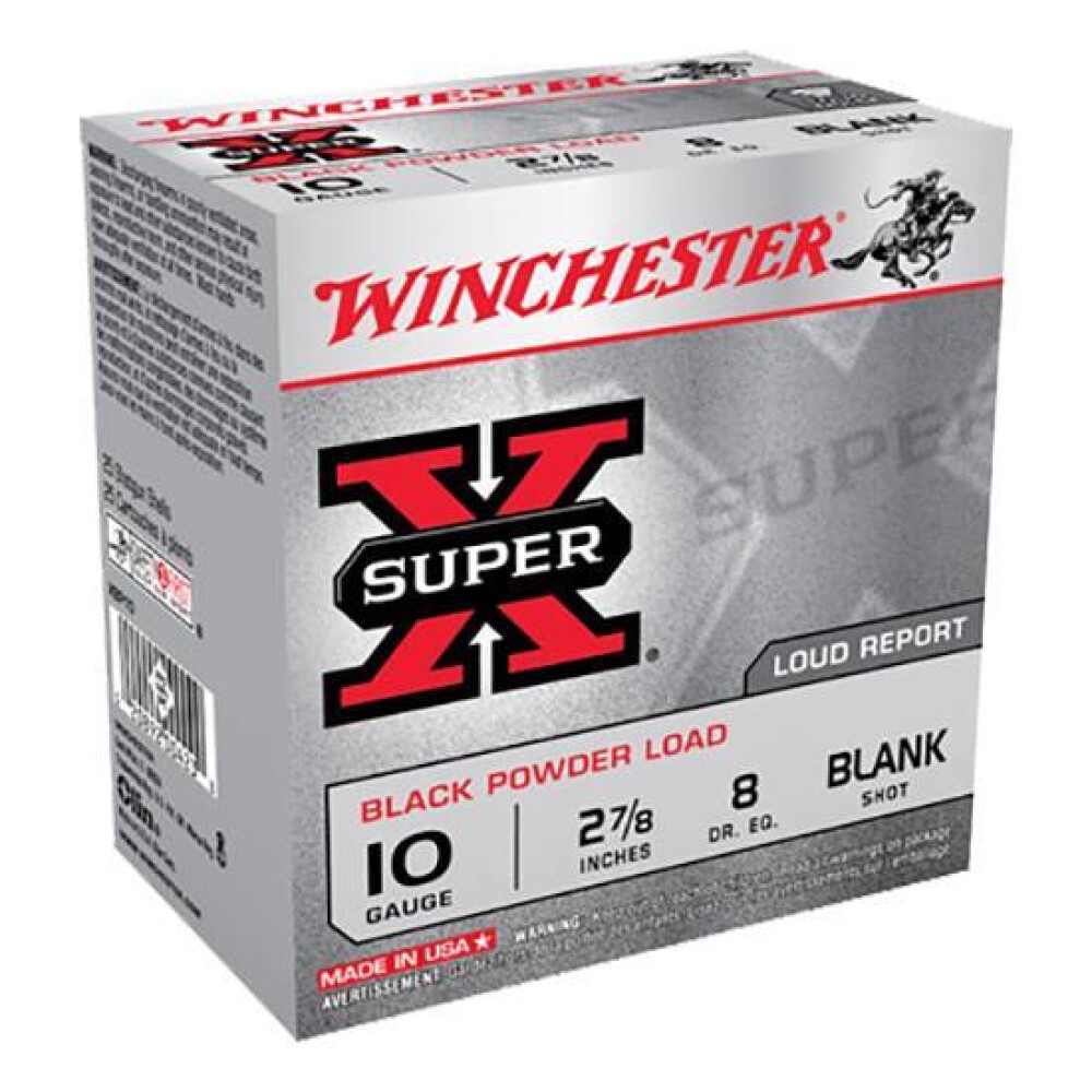 Winchester 10 Gauge Black Powder Blank Load 2-7/8" 25 Rounds XBP10 [FC ...