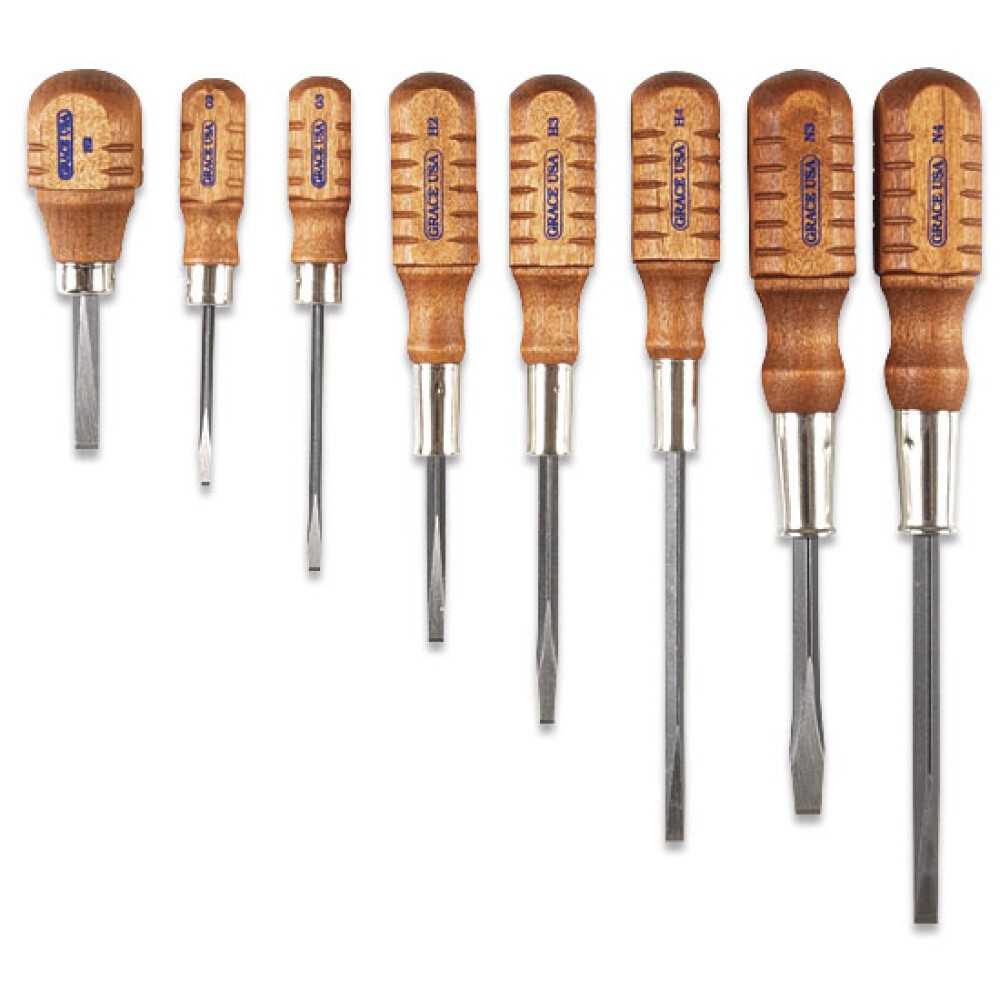 Screwdriver Set 8 Piece Original Gun Care Grace USA Hollow Ground ...
