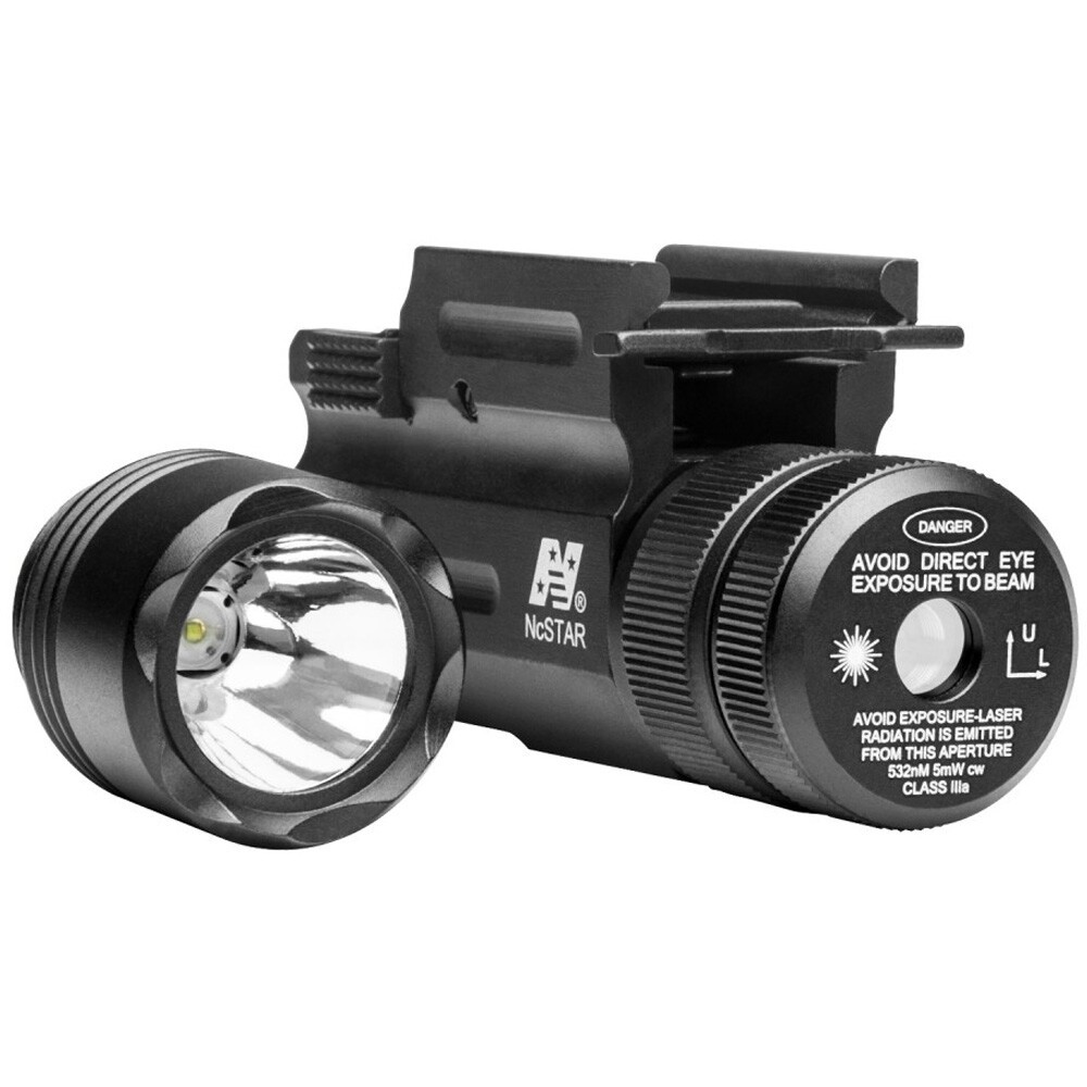 NcStar Flashlight Green Laser Combo QR Weaver Mount Blk [814108015183]