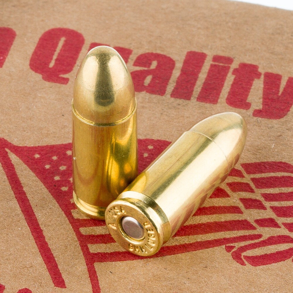 American Quality 9mm Luger Ammunition 250 Rounds FMJ 115 Grain [FC ...