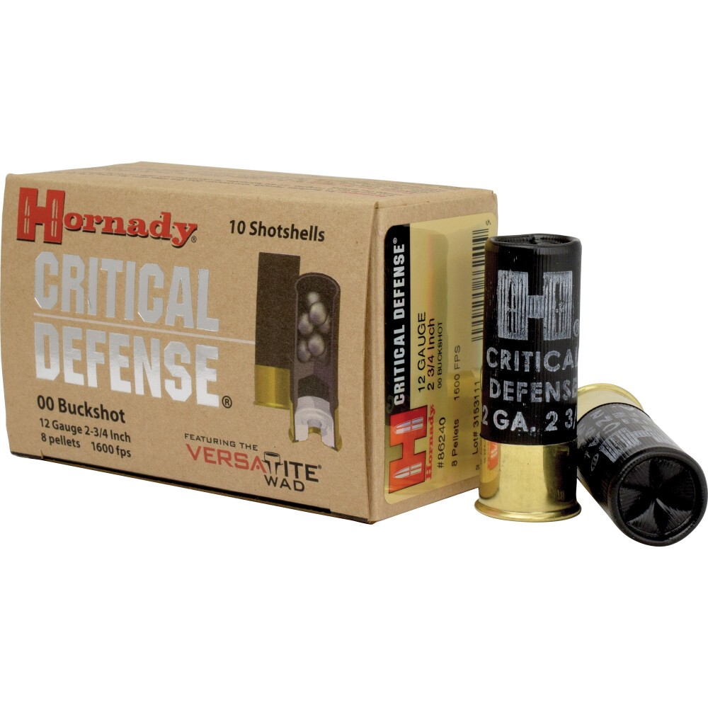 Hornady Critical Defense 12 Gauge Ammunition 100 Rounds 2-3/4" 00 Buck