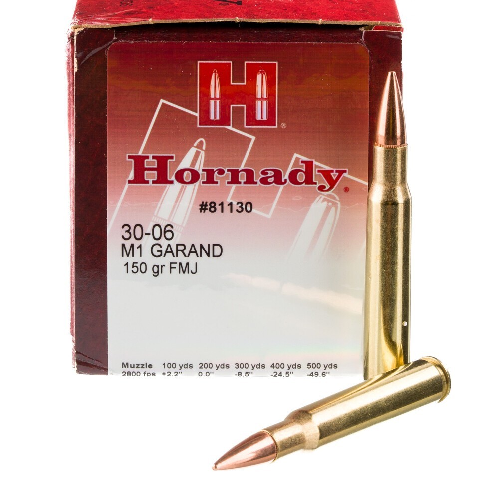Hornady M1 Garand .30-06 Springfield Ammunition 150gr FMJ 200 Rounds