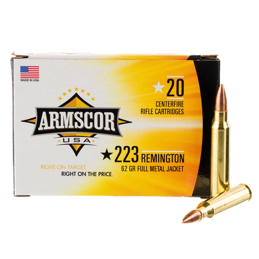Armscor USA .223 Rem Ammunition 20 Rounds 62 Grain FMJ 3050 fps [FC ...
