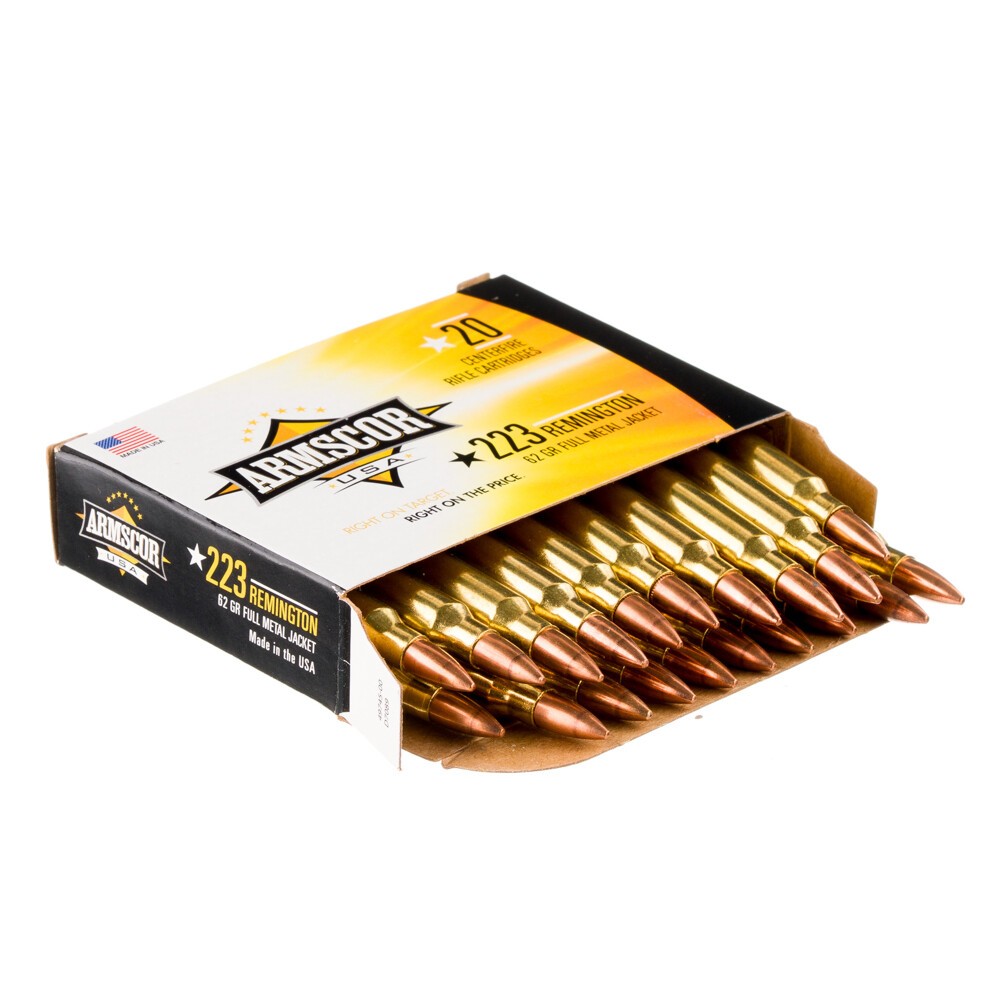 Armscor USA .223 Rem Ammunition 20 Rounds 62 Grain FMJ 3050 fps [FC ...