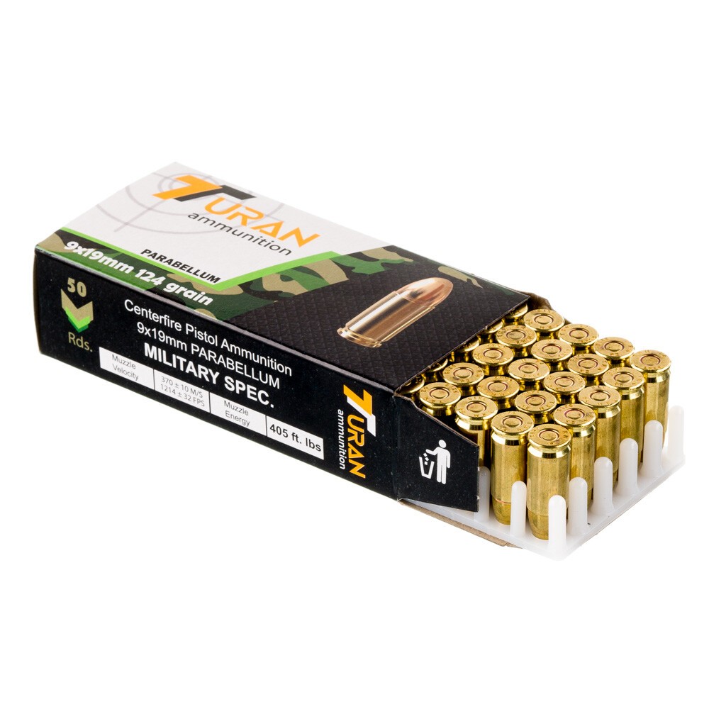 Turan 9mm Luger Ammunition 1500 Rounds FMJ 124 Grains [FC-R0923202423412]