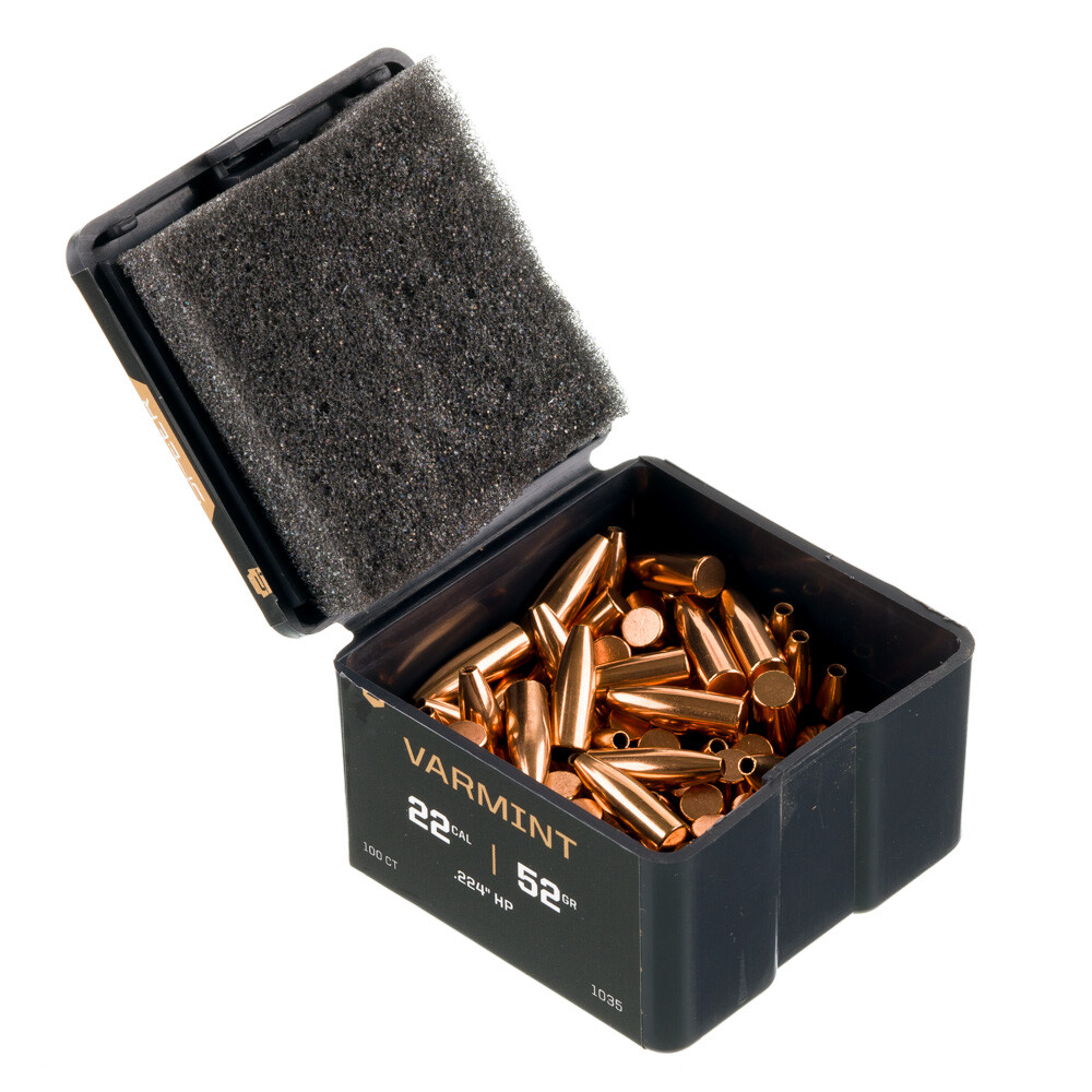 Speer 22 Caliber Bullets .224" Diameter 52 Grain HP - 100 [FC-076683010353]