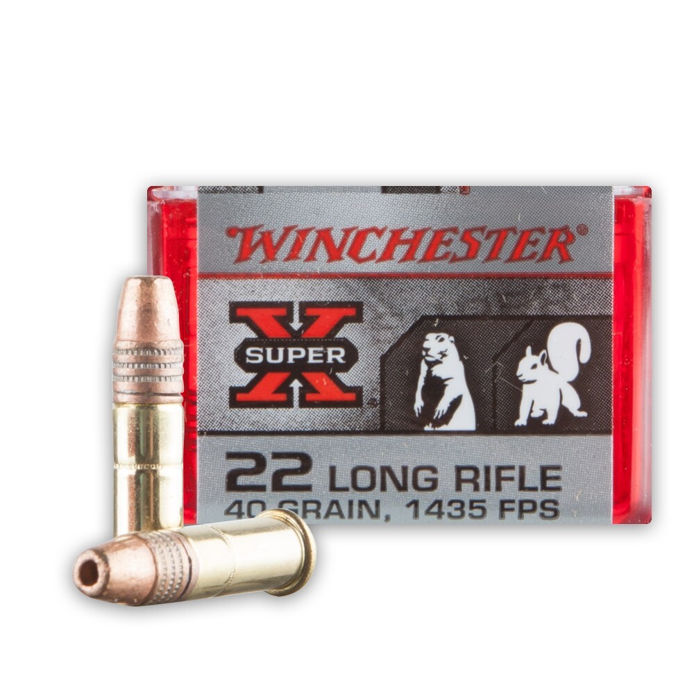 Winchester Super-X Hyper Velocity .22LR Ammunition 40 Grain Copper ...