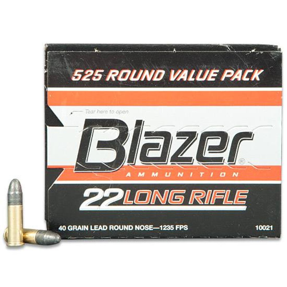 525 Round Bulk Pack .22 LR CCI Blazer LRN 40 Grain High Velocity 1235 ...