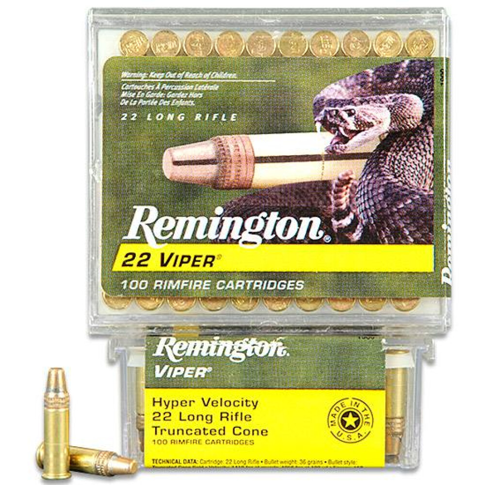 Remington 22 VIPER .22 LR Ammunition 36 Grain Truncated Cone 1280fps ...