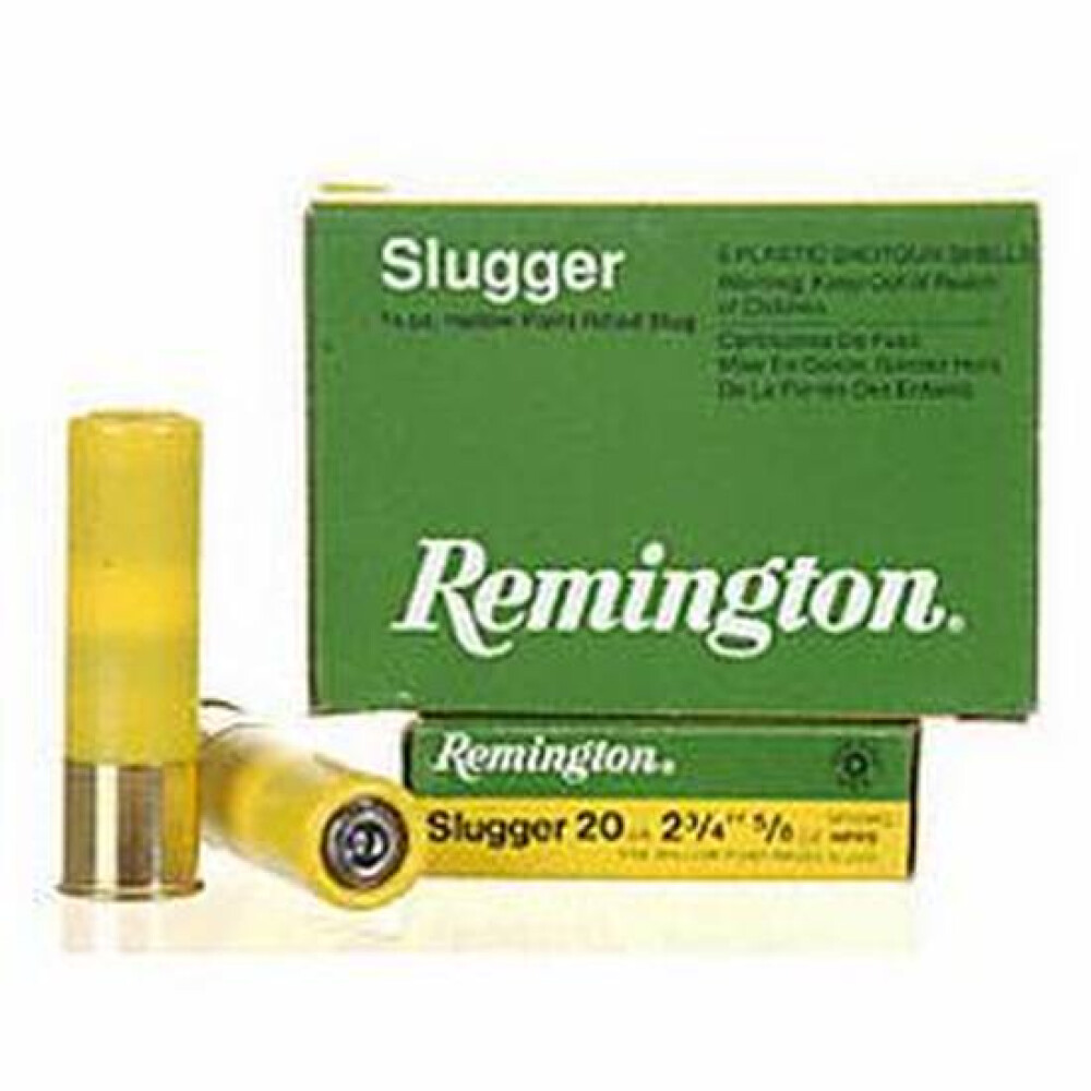 Remington Slugger 20 Gauge Ammunition 2-3/4" Rifled Slug 5/8 Oz 5 Rds ...