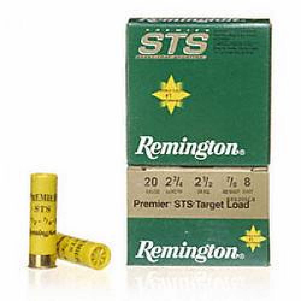Ammo 20 Gauge Remington Premier STS Target Load 2-3/4" #8 Lead 7/8 ...
