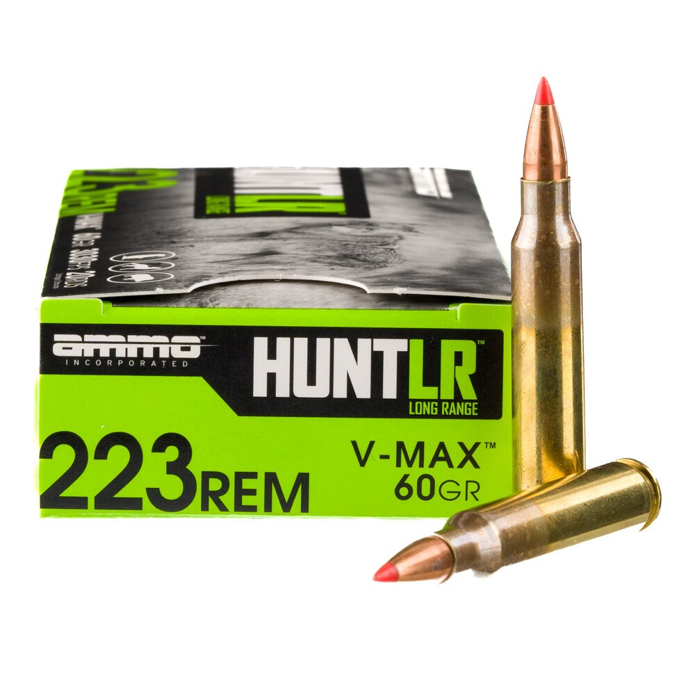Ammo Inc. .223 Rem V-Max Ammo - 60 Grain, 20 Rounds [FC-818778021284]