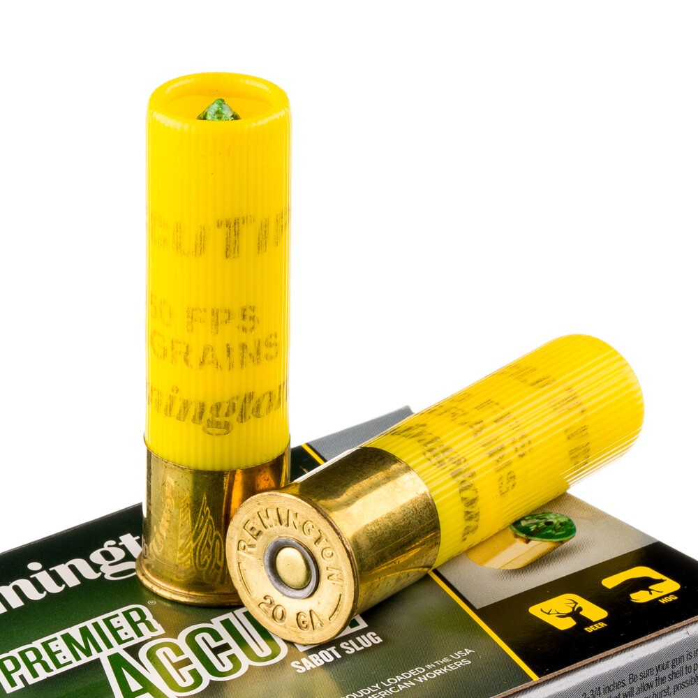 Remington Premier AccuTip 20 Gauge – 2-3/4'' Sabot Slug, 1850 FPS