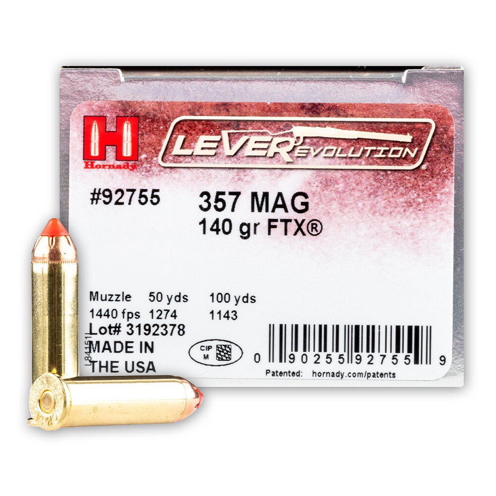 Hornady LEVERevolution .357 Mag 25rds FTX 140 Grain [FC-90255927559]