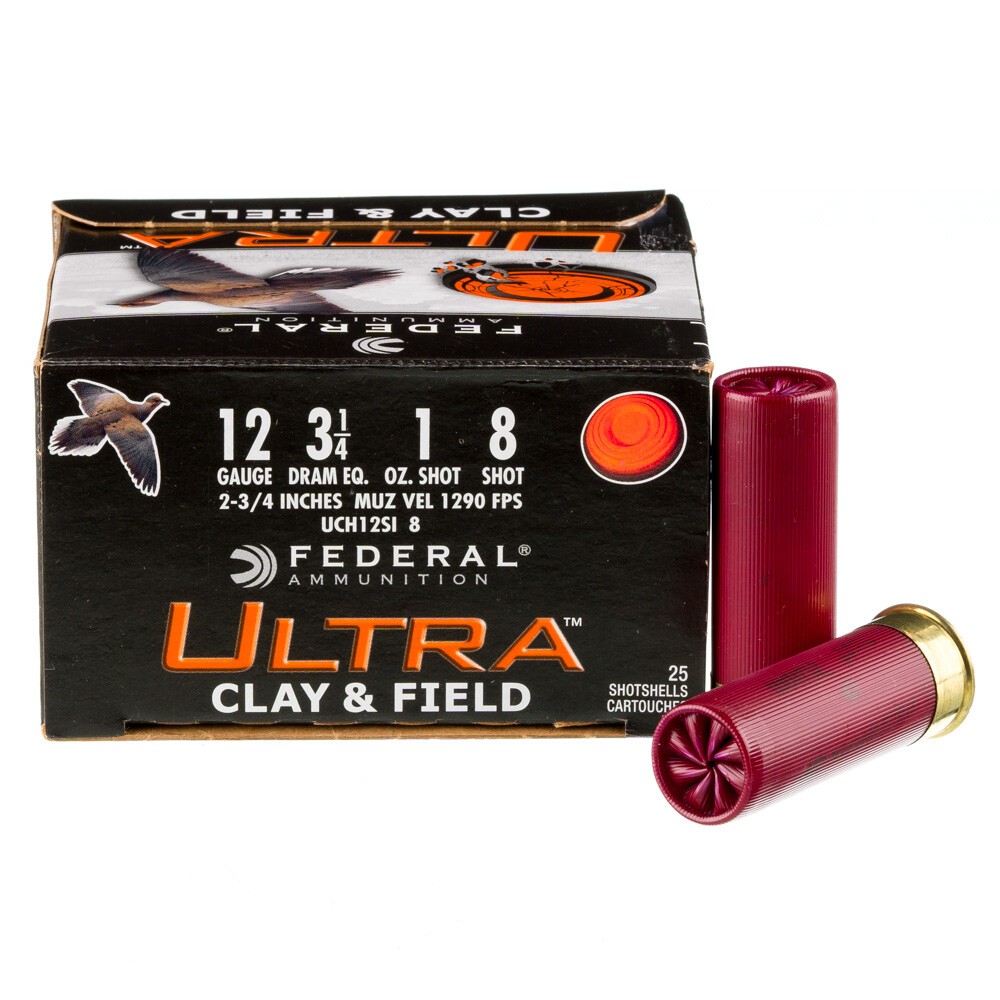 Federal 12 Gauge Shotshell 250 Rounds 2-3/4" #8 Shot 1 Ounce [FC ...