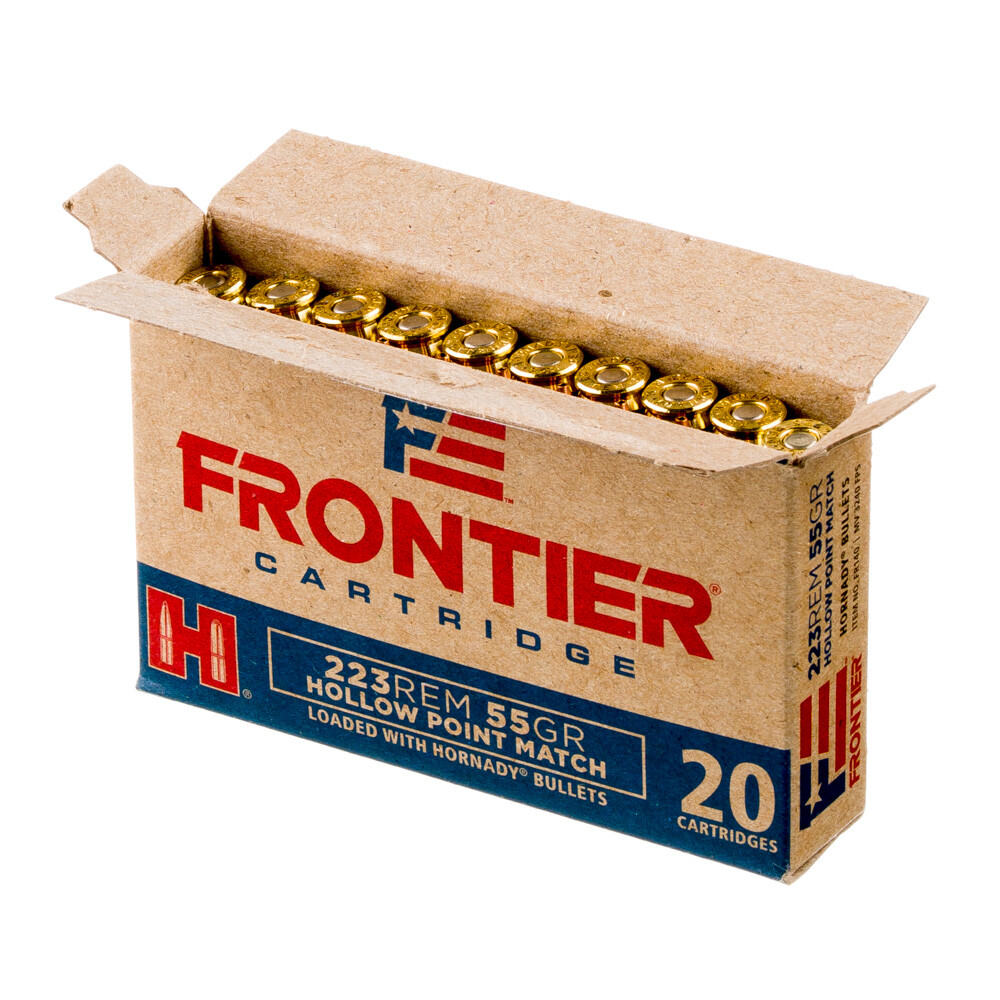 Hornady Frontier .223 Rem Ammo 500 Rounds HP Match 55 Grain