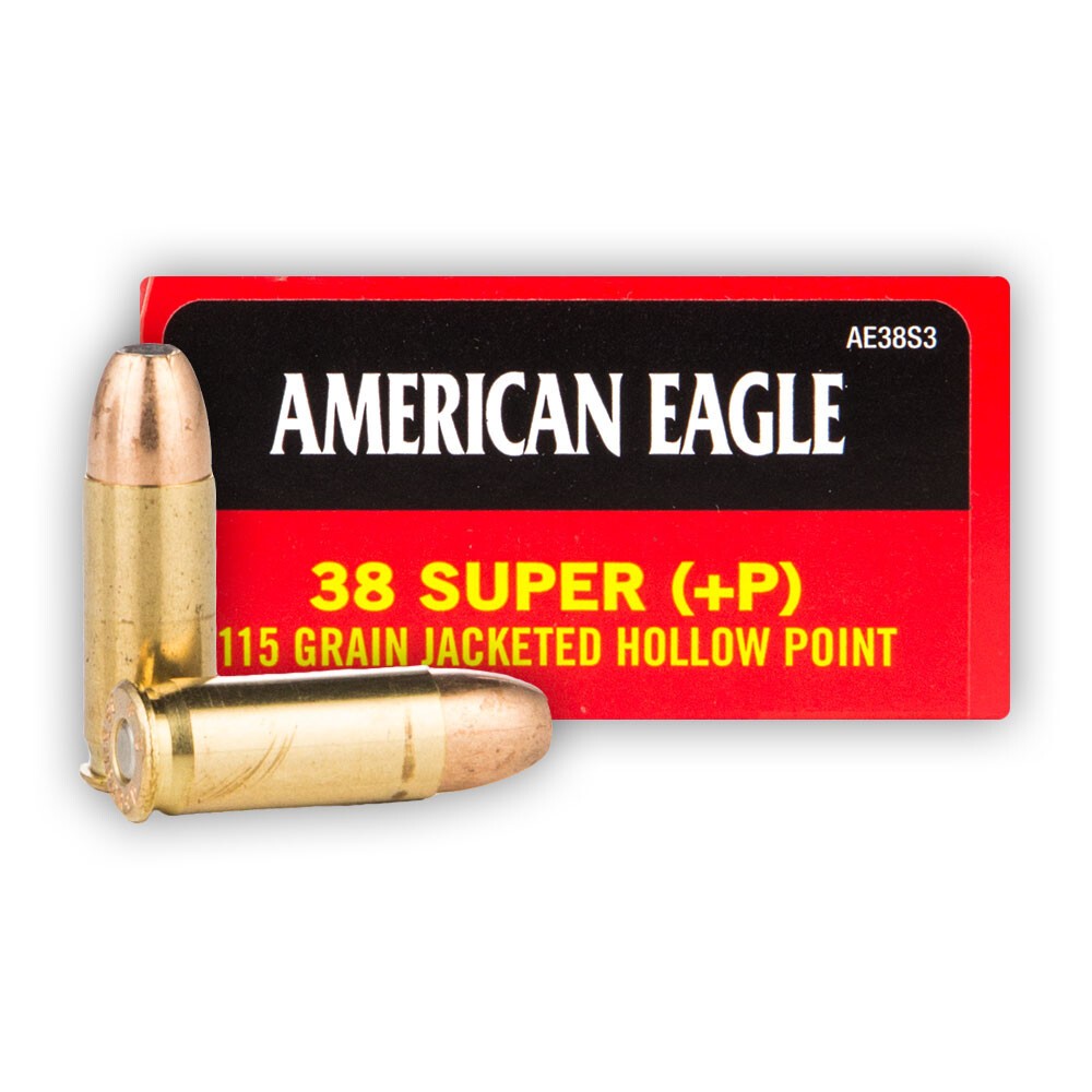 Federal American Eagle .38 Super Auto +P Ammunition 1000 Rounds JHP 115 ...