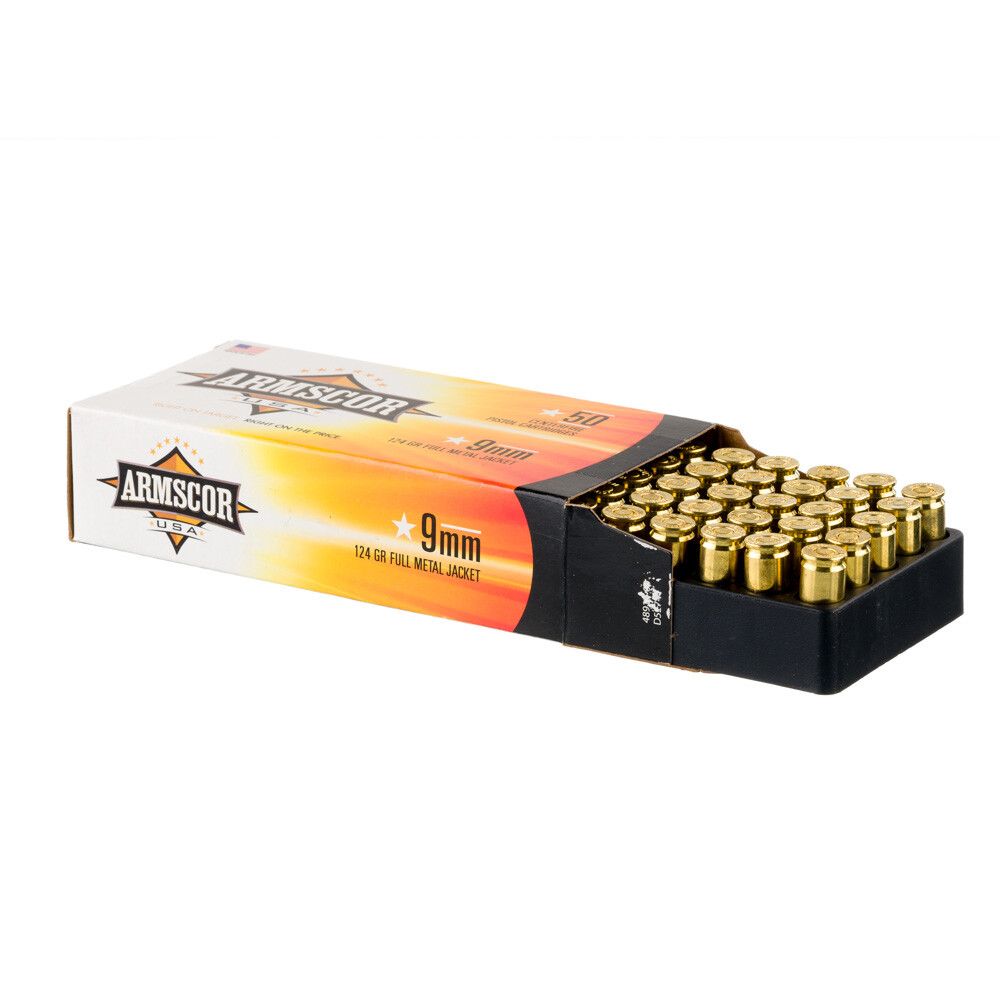Armscor USA 9mm Luger Ammunition 50 Rounds FMJ 124 Grain [FC-812285020037]
