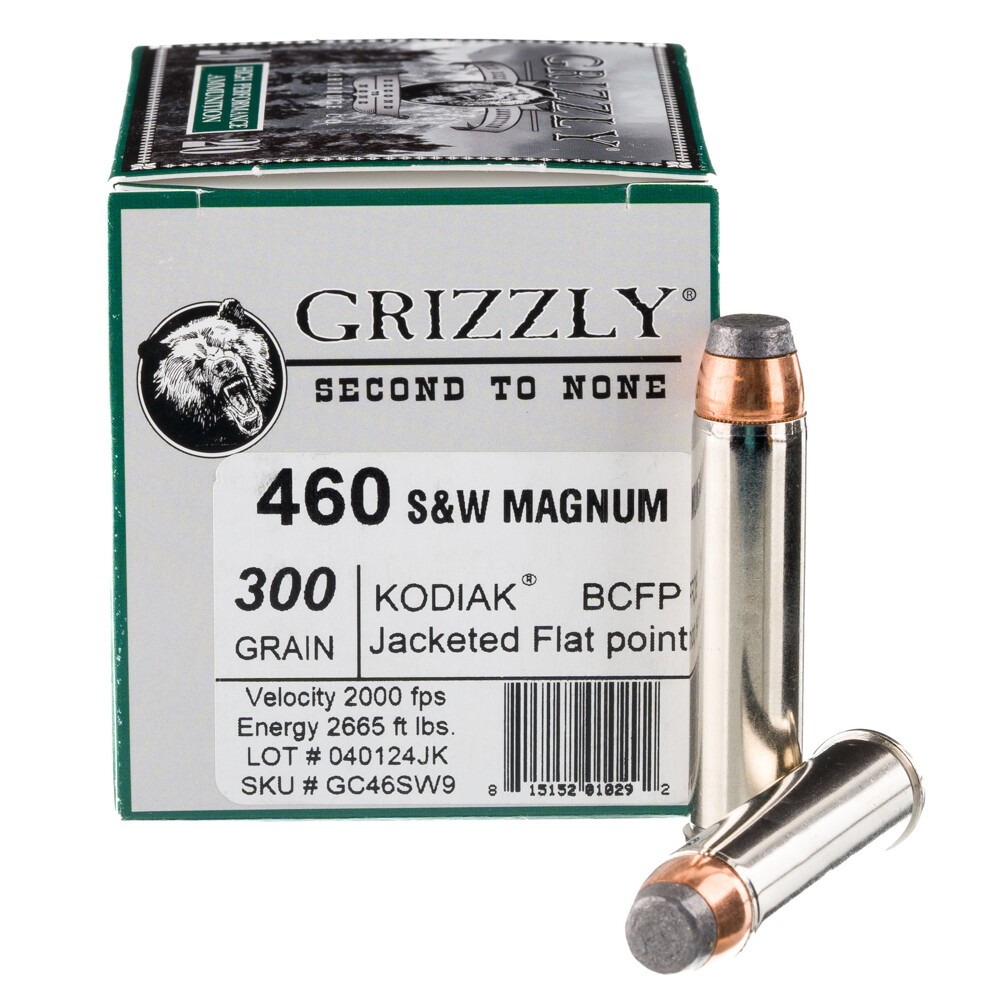 Grizzly Cartridge Co. High Performance Handgun .460 S&W Mag Ammunition ...