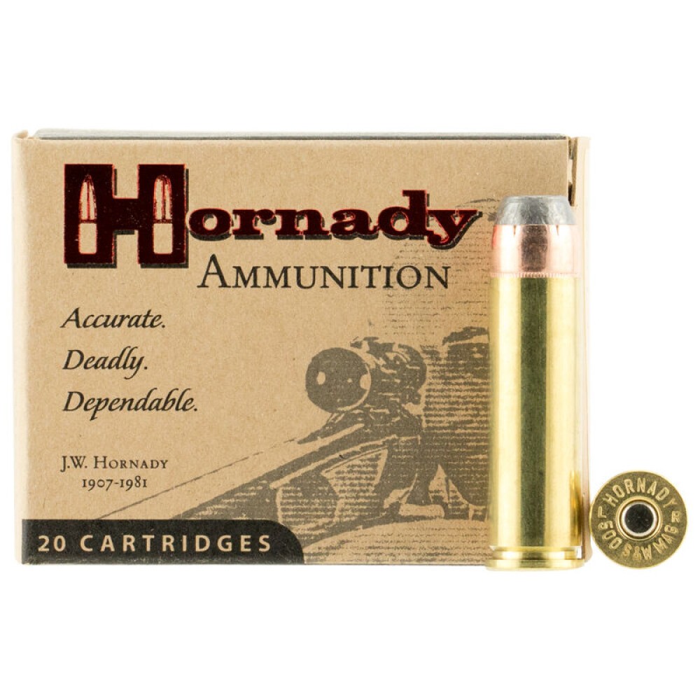 Hornady .500 S&W 500gr XTP Interlock Ammo Custom Load [FC-90255392524]
