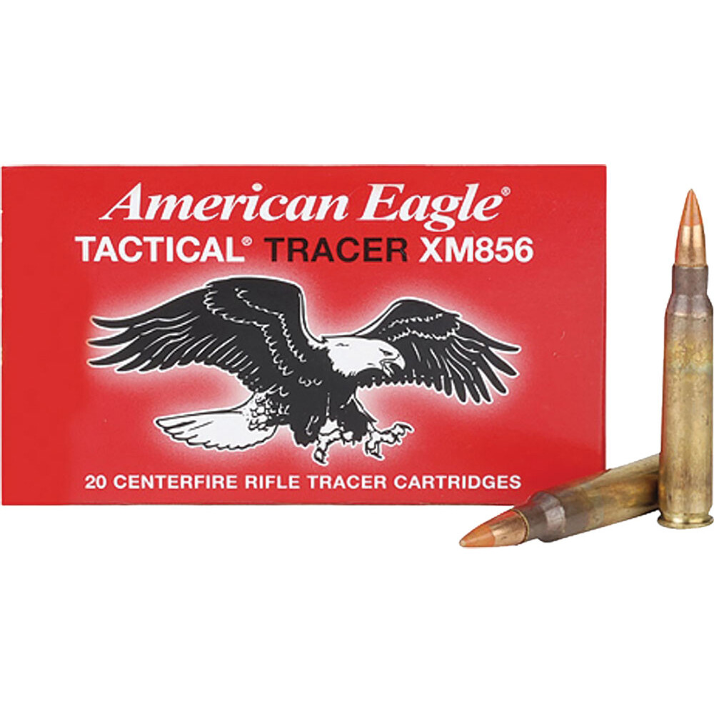Federal American Eagle 5.56 NATO Tracer Ammunition 20 Rounds 64 Grain ...