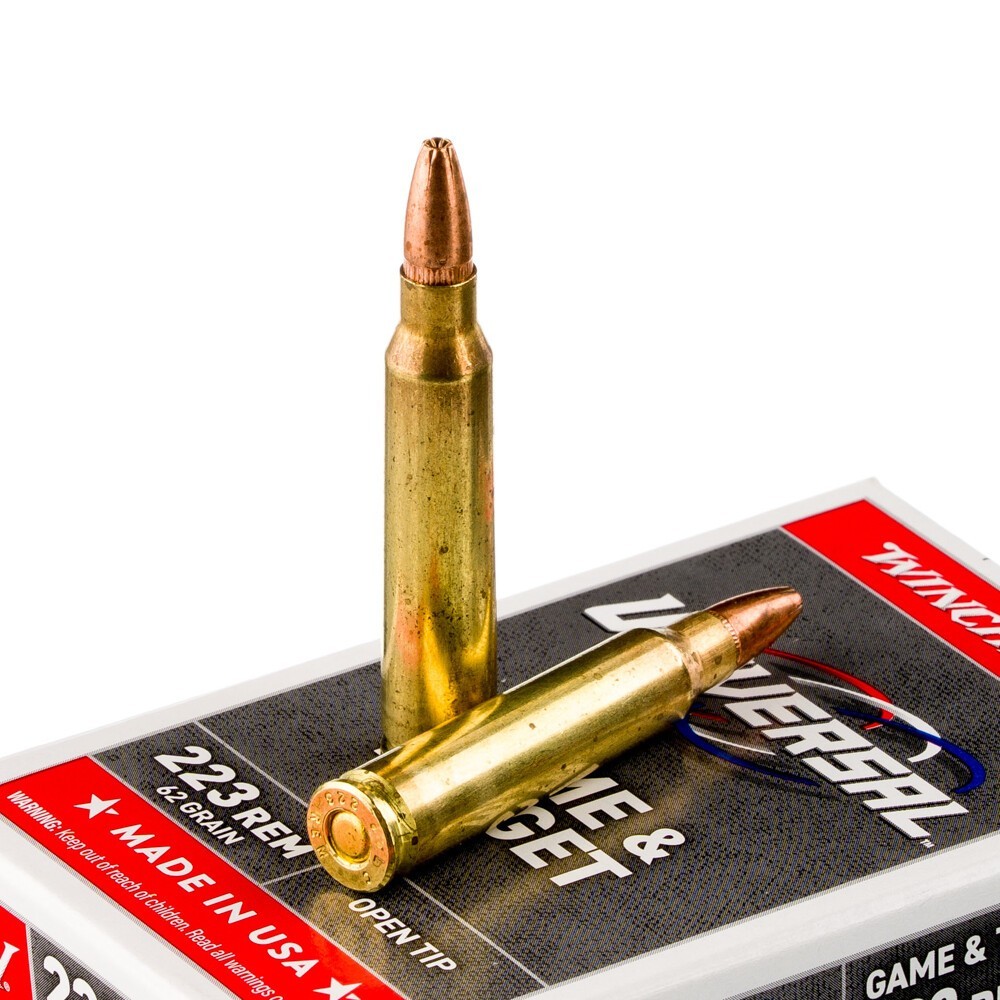Winchester .223 Remington Ammunition 20 Rounds Open Tip 62 Grains