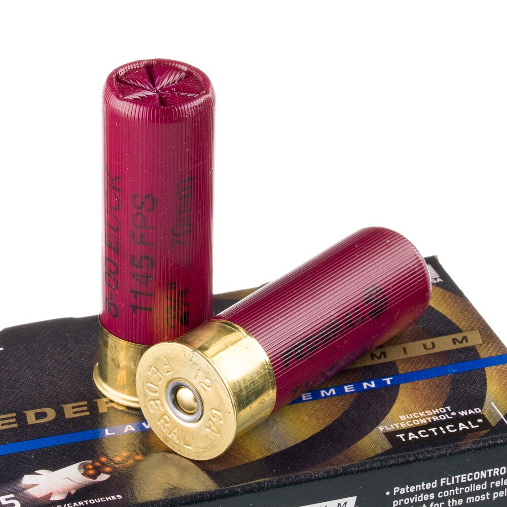 Federal 12 Gauge Shotshell 250 Rounds 2-3/4" 00 Buck 8 Pellets