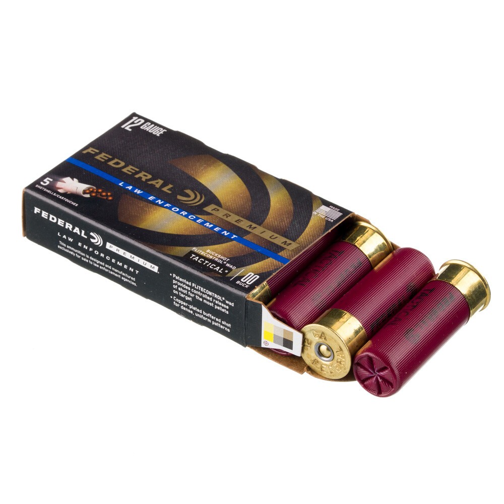 Federal 12 Gauge Shotshell 250 Rounds 2-3/4" 00 Buck 8 Pellets