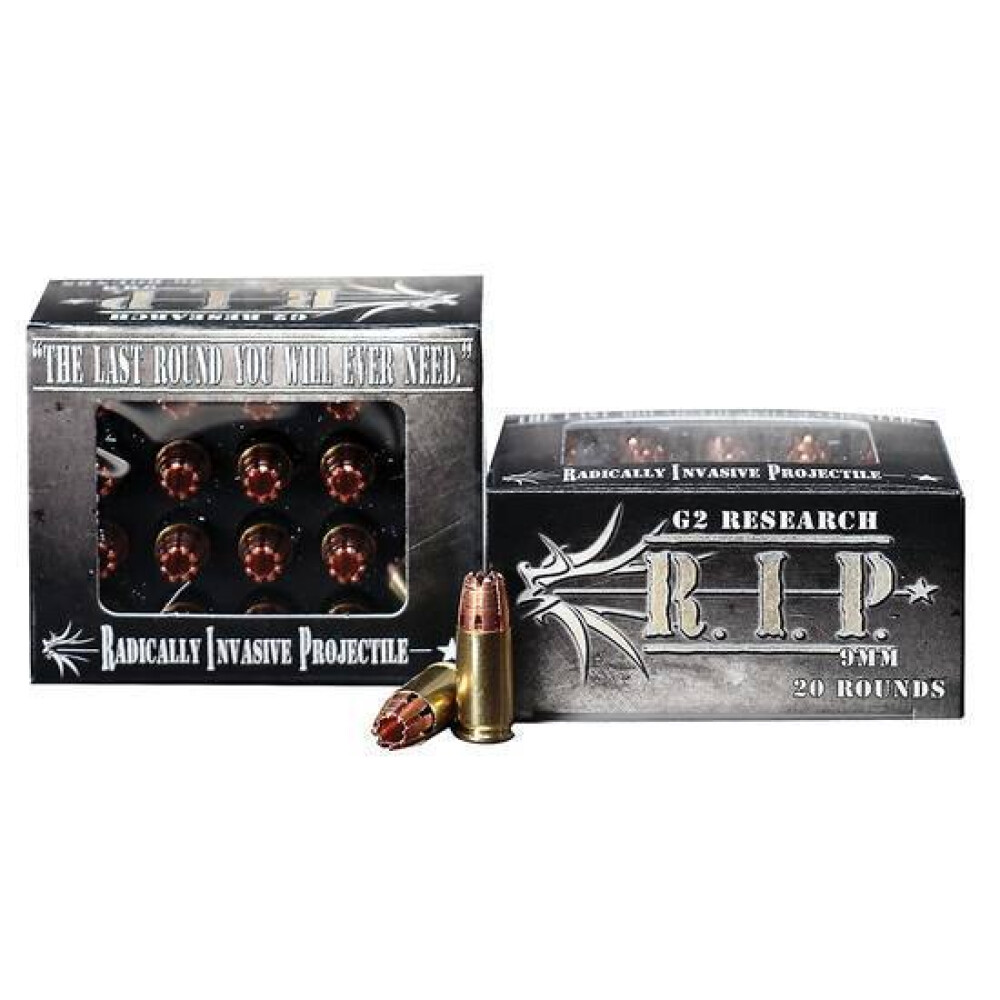 G2 Research RIP 9mm Luger Ammunition 20 Rounds Copper HP 92 Grain [FC ...
