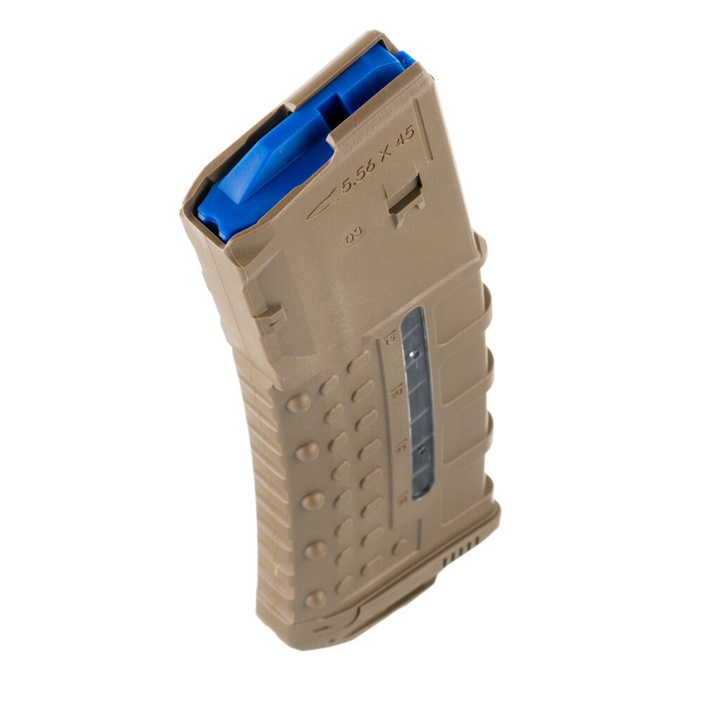 UTG AR-15 .223/5.56 Window Mag - 30 Rounds, FDE [4717385557420]