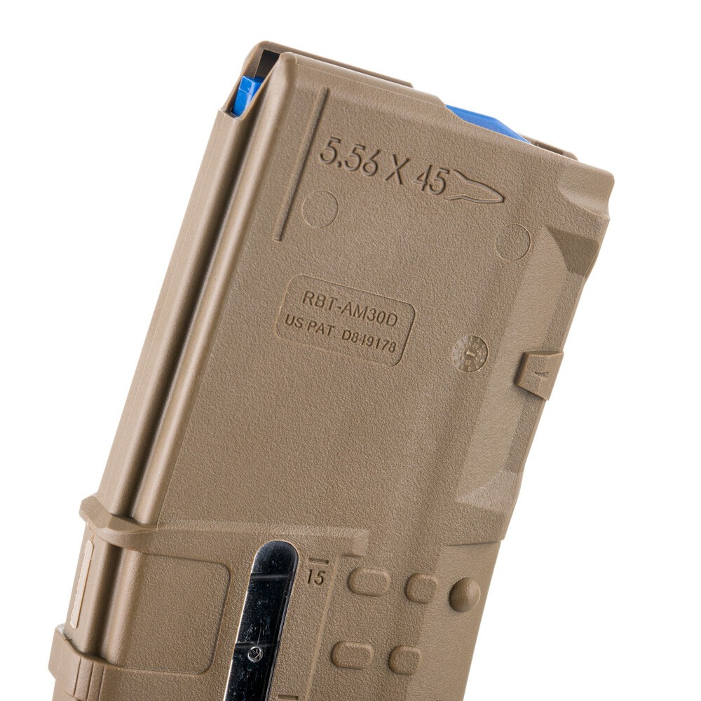 UTG AR-15 .223/5.56 Window Mag - 30 Rounds, FDE [4717385557420]